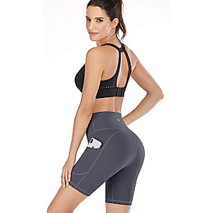 IUGA Premium Pants Set (Size Medium)- includes 1 Capri Leggings for Women with Pockets，1 Biker Shorts Women with Pockets Workout Yoga Shorts