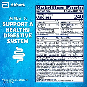 PediaSure, Grow & Gain Fiber Shake, Vanilla, 48 oz (pack of 6)