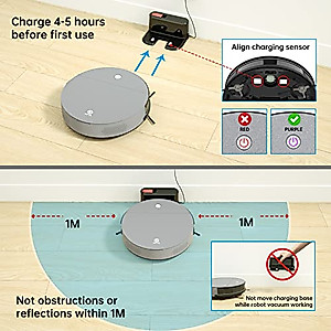 OKP K4 Robot Vacuum Cleaner, Super-Thin, 3600Pa Suction, 150Mins Runtime, Self-Charging Robotic Vacuum Cleaner, Work with Voice Controlled for Pet Hair, Carpets