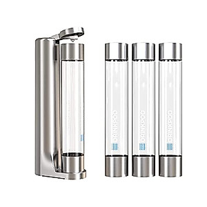 Fizzpod Sparkling Water Maker Soda Maker Infused Fruits Soda Streaming Machine for Carbonating with 1L Carbonating Bottle, Seltzer Fizzy Water Maker, Includes 3 x 1l Carbonating Bottle Compatible with 60L CO2 Carbonator