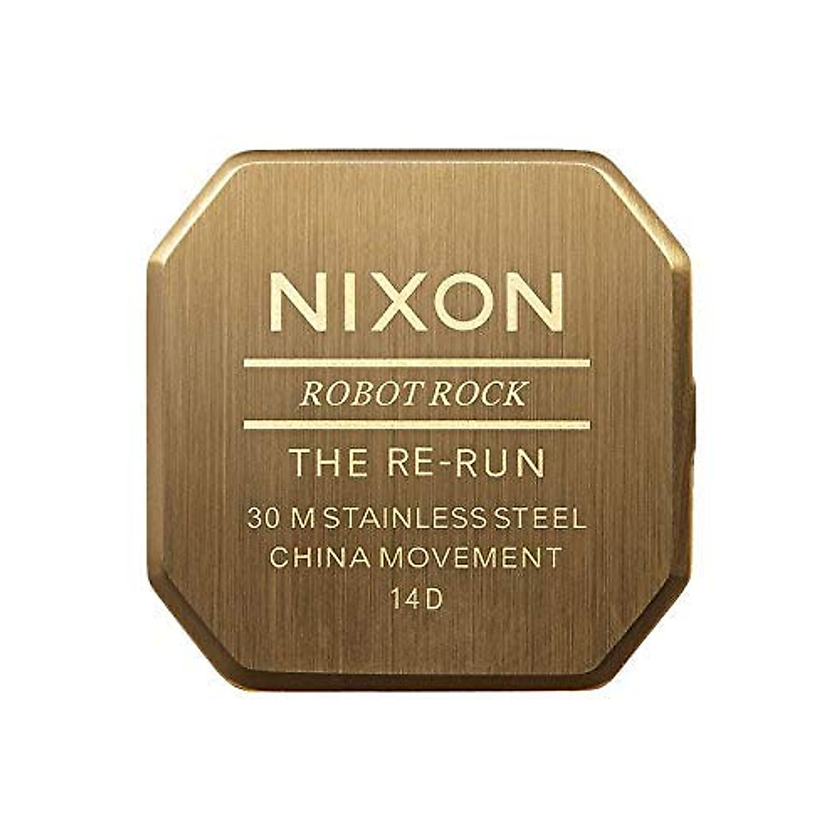 NIXON Re-Run A158 - All Gold - 30m Water Resistant Men's Digital Fashion Watch (38.5mm Watch Face, 18mm-13mm Stainless Steel Band)