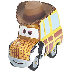 Drive-in Cars Character Vehicles - Inspired by Disney Pixar Movie Cars ~ Woody ~ Yellow and Brown SUV with a Cowboy Hat on Top