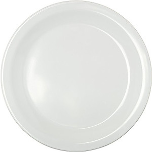 Carlisle FoodService Products KL20402 Kingline Melamine Pie Plate, 6-7/16" Diameter x 0.64" Height, White (Case of 48)