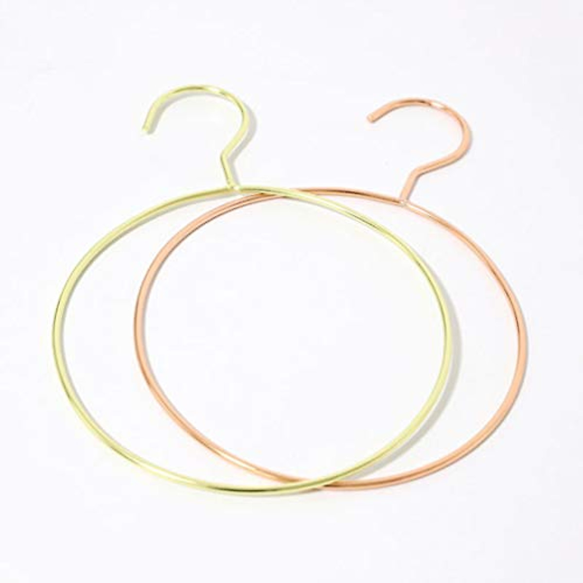 Zerodeko Laundry Rack 5pcs Round Circle Hanger Space- Saving Hanger Thong Underwears Display Ring Hanger Display Hoop Rack for Scarves Shawl and Belts Rose Gold Metal Hangers