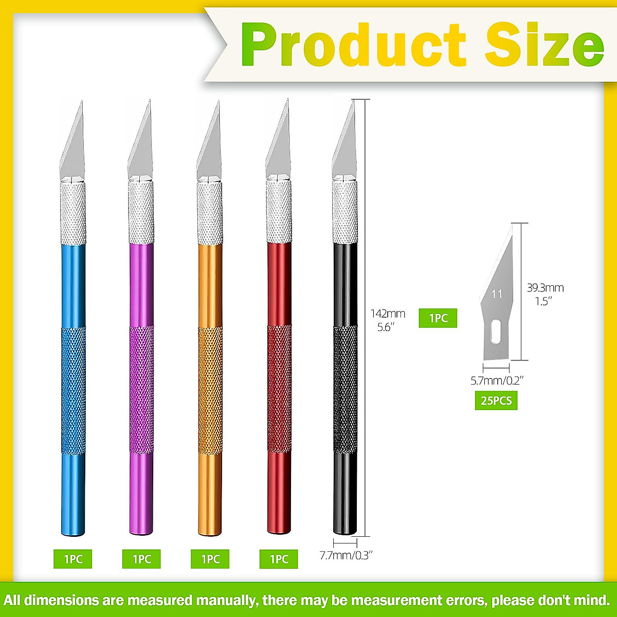 Keadic 30Pcs Exacto Knife with Extra High Carbon Steel Blades, Precision Hobby Knife with Aluminum Body, Utility Knife Kit Craft Knife Set for Scrapbooking Trimming Carving Stencil