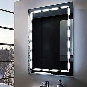 Silikang Led Mirror Lights, Vanity Make Up Strip Light, 10ft Ultra Bright White LED, Dimmable Touch Control Dressing Lights, for Makeup Table & Bathroom Mirror, ETL Listed (Mirror Not Included)