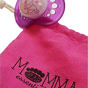 Momma Bear Essentials Premium Nipple Shield, Set of 6 with Hot Pink Soft Cotton Reusable Drawstring Bag - Non-Toxic, BPA and BPS Free
