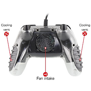Nyko Air Glow - LED Fan-Cooled Wired Controller for Switch - LED Light Show and Hand Cooling Fan - Wired 10Ft Cable - Nintendo Switch