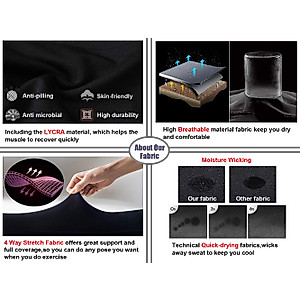 TYUIO High Waist Workout Yoga Shorts Women Running Biker Shorts with Pockets Black XL