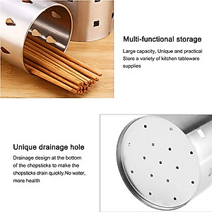 Zerodis Cutlery Storage Rack,Thickened Stainless Steel Kitchen Chopsticks Holder Utensil Drying Basket Tableware Spoon Knife Fork Case Organizer Drainer(L)