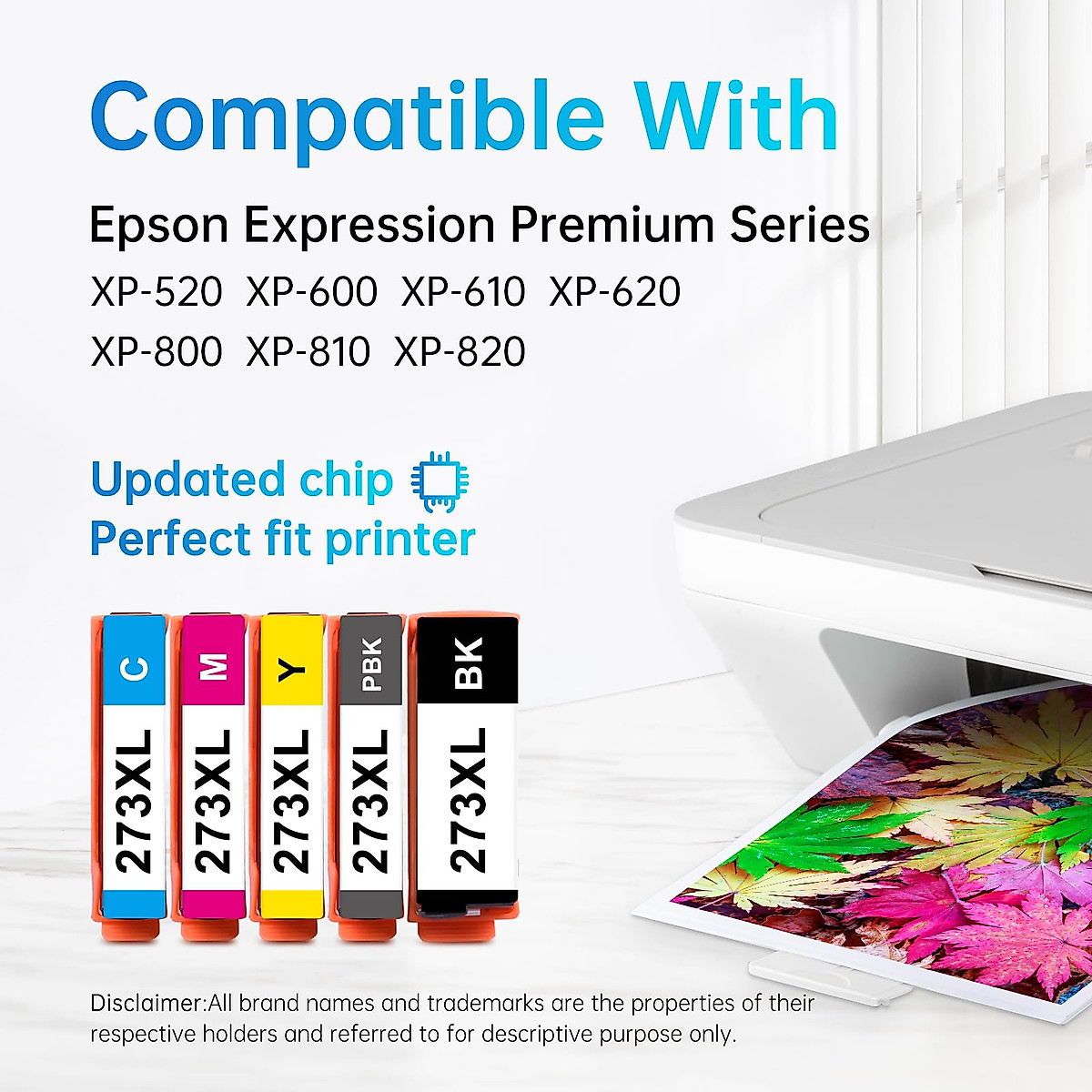 LEMERO Remanufactured Ink Cartridges Replacement for Epson 273XL 273 XL for Expression Premium XP-820 XP-610 XP-810 XP-620 XP-520 Printer (1 Black, 1 Photo Black, 1 Cyan, 1 Magenta, 1 Yellow, 5 Pack)