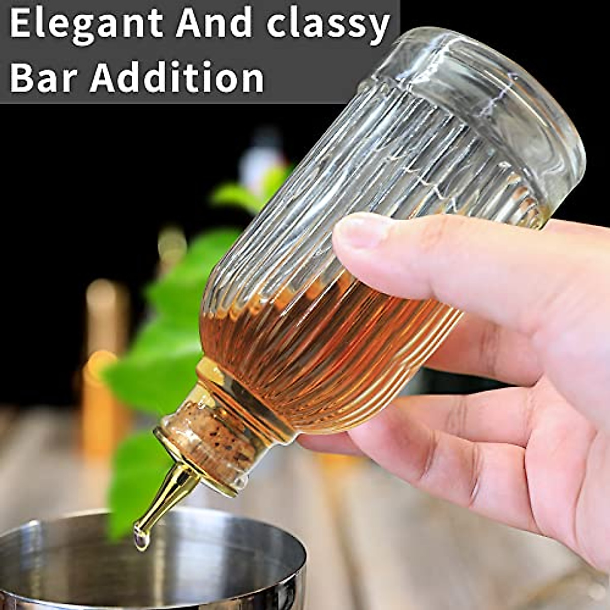 Bitters Bottle - 7oz 200ml Bitter Bottle with Dash Top, Made of Glass, Perfect for Bartender, Home Bar
