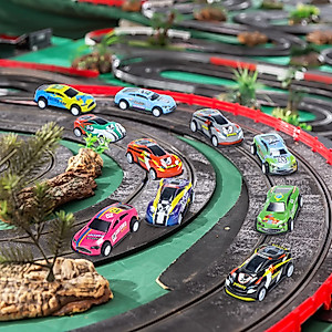 Vinsot 100 Pcs Pull Back Cars Metal Small Friction Cars Mini Die Cast Race Cars Set Fun Piñata Goodie Bag Stuffers Party Favor, Age Over 3