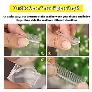 Mini Plastic Bags,400pcs 3"*3" Transparent Small Plastic Bags,JINYONBAG Small Zipper Bags for Jewelry, Coins, Beads,Small Items.......