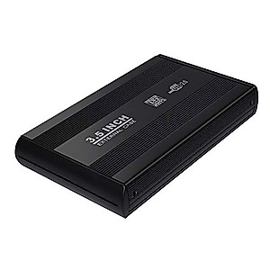 3.5 inch HDD External Case USB 2.0 to SATA External 3.5 Hard Drive Enclosure Disk for 3.5 SATA HDD External Storage Box with Aluminum Case (USB2.0-Silver)