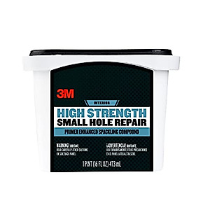 3M High Strength Small Hole Repair, Primer Enhanced Spackling Compound, 16 oz.,Gray
