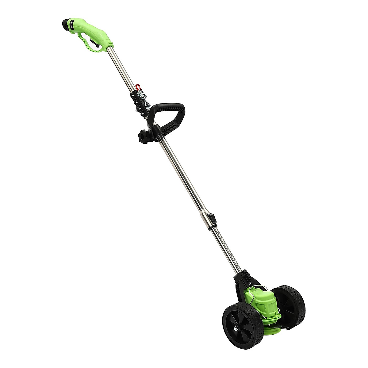 Cordless Grass Trimmer, String Trimmer Lawn Edger, Battery Powered Grass Trimmer Adjustable Height Weed Eater Tool for Lawn Care and Yard Work (1, Black, Green)