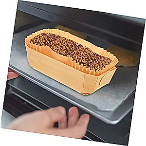 Temkin Loaf Bake 1 set Cake Baking Kitchen Multi-function Heat-resistant Bakery Home Wood Wooden Practical Bread DIY Household Rectangular Food Pan Liner Loaf Toast of Molds Tray Bread Baking Plate