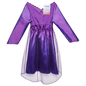 Disney Frozen Frozen 2 Elsa Purple Role-Play Dress with Diamond Gem, Fits Sizes 4-6x [Amazon Exclusive]