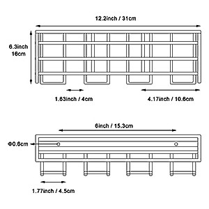 LULARINE 2 in 1 Large Power Tool Organizer Drill Holder Wall Mount Tool Storage Rack and Power Tool Holder