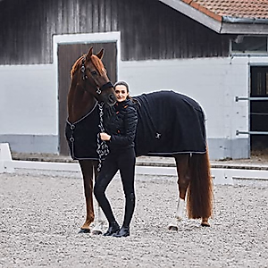 HORZE Kiel Fleece Rug - Black - 75 in