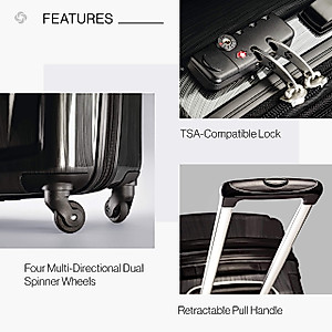 Samsonite Winfield 2 Hardside Expandable Luggage with Spinner Wheels, Checked-Large 28-Inch, Charcoal