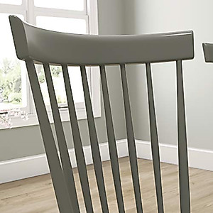 Sauder New Grange Spindle Back Chair, L: 20.47" x W: 21.26" x H: 36.22", Pewter Green Finish
