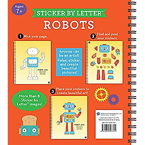 Brain Games - Sticker by Letter: Robots (Sticker Puzzles - Kids Activity Book)