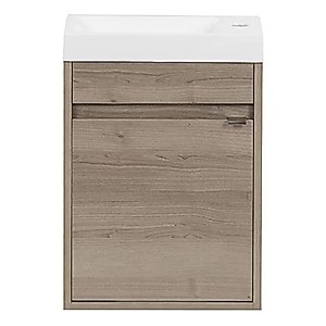 Spring Mill Cabinets Kambree Bathroom Vanity with Sink, 15.75 in. W x 8.66 in. D x 22.13 in. H, Forest Elm