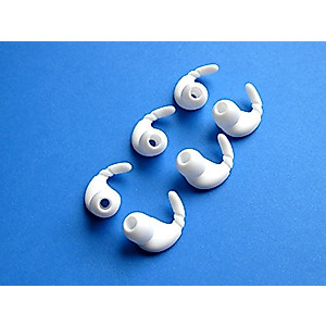 6pcs (W-NSTB) Left and Right Side Stabilizers Wing Fins Adapters Eartips Compatible with Sennheiser (M2 IE) Momentum I and G, HD1, HD1 Free and IE, CX, CXC, CXL, OCX, MM Series in Ear Earphones