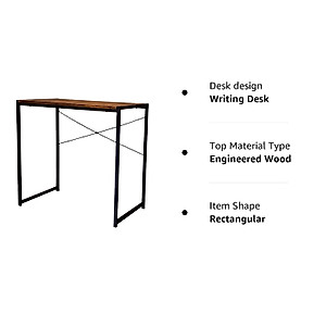 eHemco 30 Inch Small Computer Desk for Home, Office, Study in Black, Rectangular Top and Silver Legs