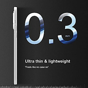 memumi [Upgraded Version for iPhone 14 Pro Max Ultra Thin Case, Lightweight PP Matte Finish Coating Slim Phone Case with 0.3 mm Minimalist Design Semi-Transparent White