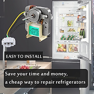 Virego 297250000 297309000 Refrigerator Evaporator Fan Motor, Fan Motor with Wiring Harness, Compatible with Frigidaire Refrigerator, Replaces 216934100 216914200, Easy to Install, One Year Warranty