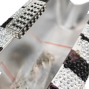 Boutique De FGG, Piano Keyboard Women Crystal Clutch Bag Evening Handbags, Wedding Party Rhinestone Purses