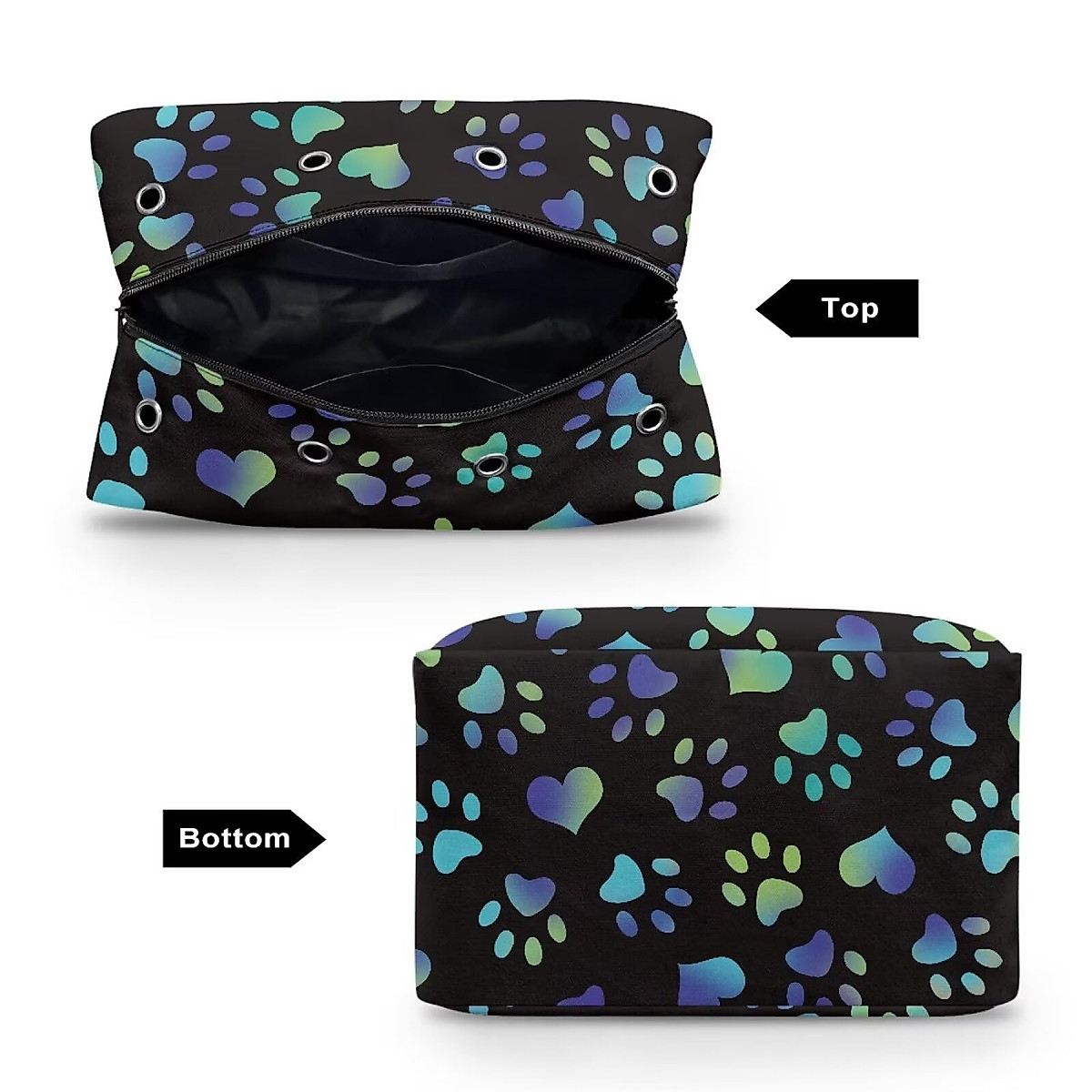 Kathyboom Dog Paw Knitting Bag for Yarn Storage Lightweight Crochet Storage Bag, Water Resistant Yarn Bag for Knitting Needles, Crochet Hooks and Other Accessories