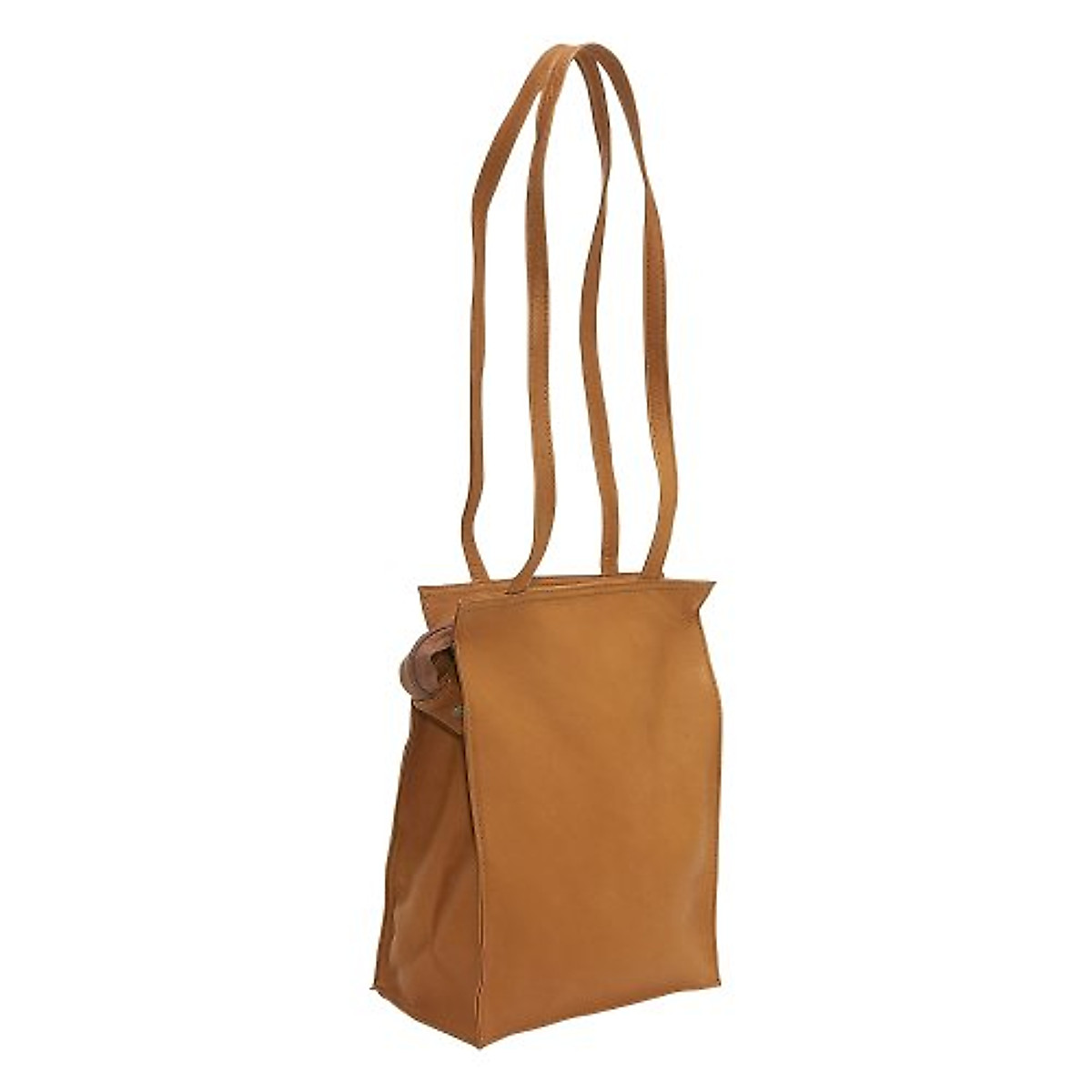 Le Donne Leather Small Simple Dual Strap Tote Bag (Cafe)