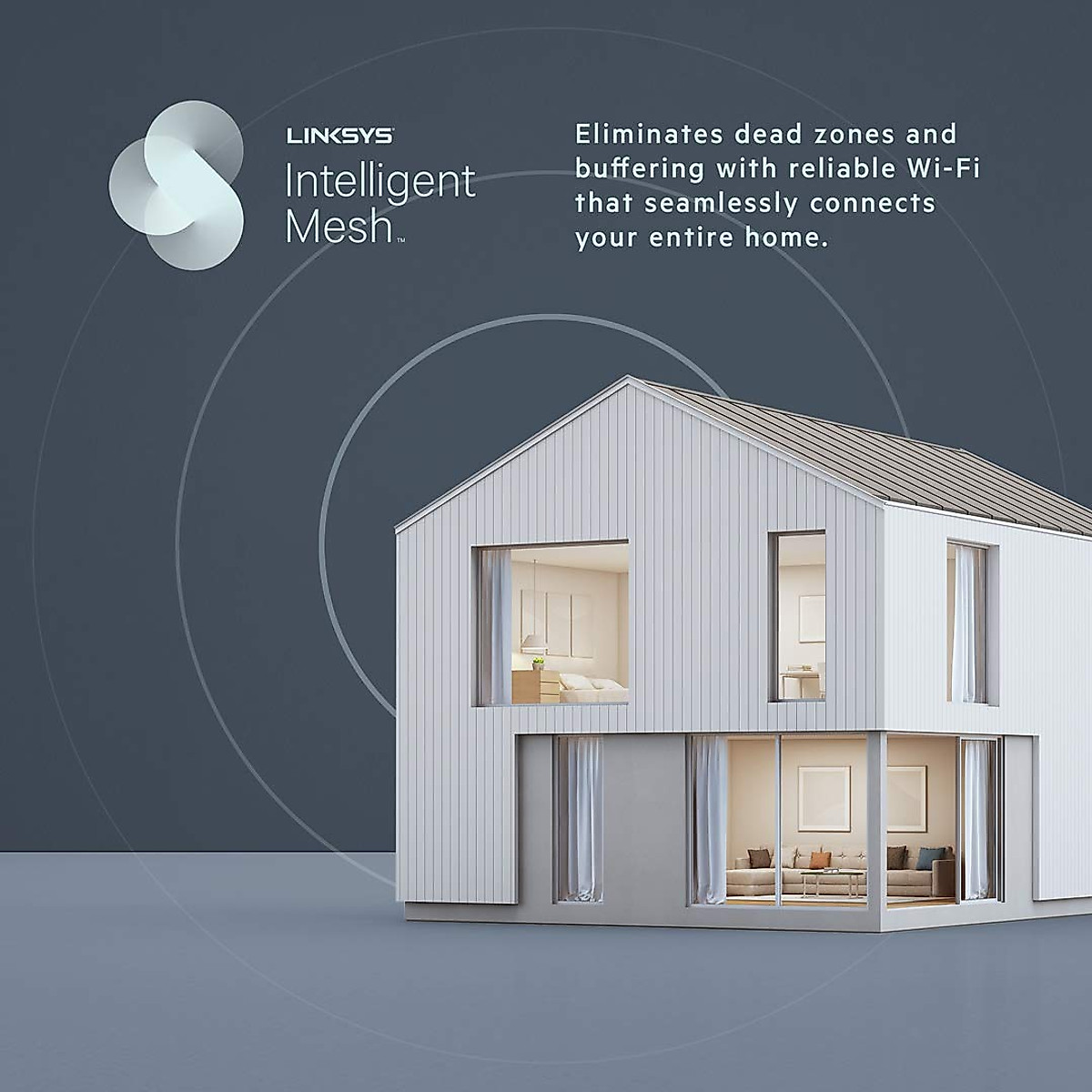 Linksys Mesh Wifi 6 Router, Dual-Band, 1,700 Sq. ft Coverage, 25+ Devices, Supports Guest WiFi, Parent Control, Speeds up to (AX1500) 1.5Gbps - MR7310