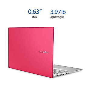 ASUS VivoBook S15 S533 Thin and Light Laptop, 15.6” FHD Display, Intel Core i5-1135G7 CPU, 8GB DDR4 RAM, 512GB PCIe SSD, Wi-Fi 6, Windows 11 Home, AI Noise-Cancellation, Resolute Red, 533EA-DH51-RD