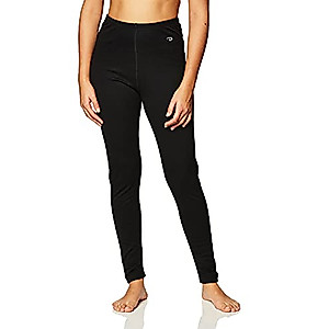 Duofold Women's Mid Weight Wicking Thermal Leggings, Black, X Large