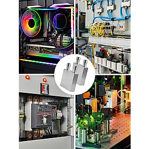 40 * 40mm Aluminum Water Cooling Block for Liquid Water Cooler Silver Heat Sink System for CPU Radiator Heatsink (2 Pack)