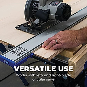 Kreg KMA4700-E Straight Edge Guide XL - 8 Ft - For Circular Saw - For Cross Cut & Rip Cut - Aluminum Guide Rails - Carpentry Tools & Accessories