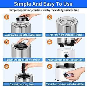 Reptile Humidifier 4L Adjustable Fog Volume Mister Fogger with Extension Tube/Hose Tank Fogger for Reptiles/Amphibians/Herps