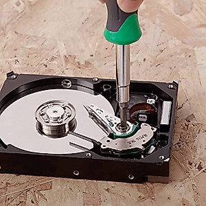 Amazon Brand - Denali 6 In 1 Multi-Bit Screwdriver/Nut Driver, Multicolor(Silver, Northern Glow Green, Grey)