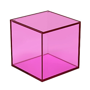 PDE-QUNLIAN Coffee Capsule Storage Box Coffee Pod Holder Organizers Accessories Anti Dust Durable Clear Handmade Acrylic Box for House and Office Use,Mother's Day 5x5 (Rose)