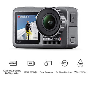 DJI Osmo Action - 4K Action Cam 12MP Digital Camera and Osmo Charging Kit (3 Batteries Total with Triple Charger)