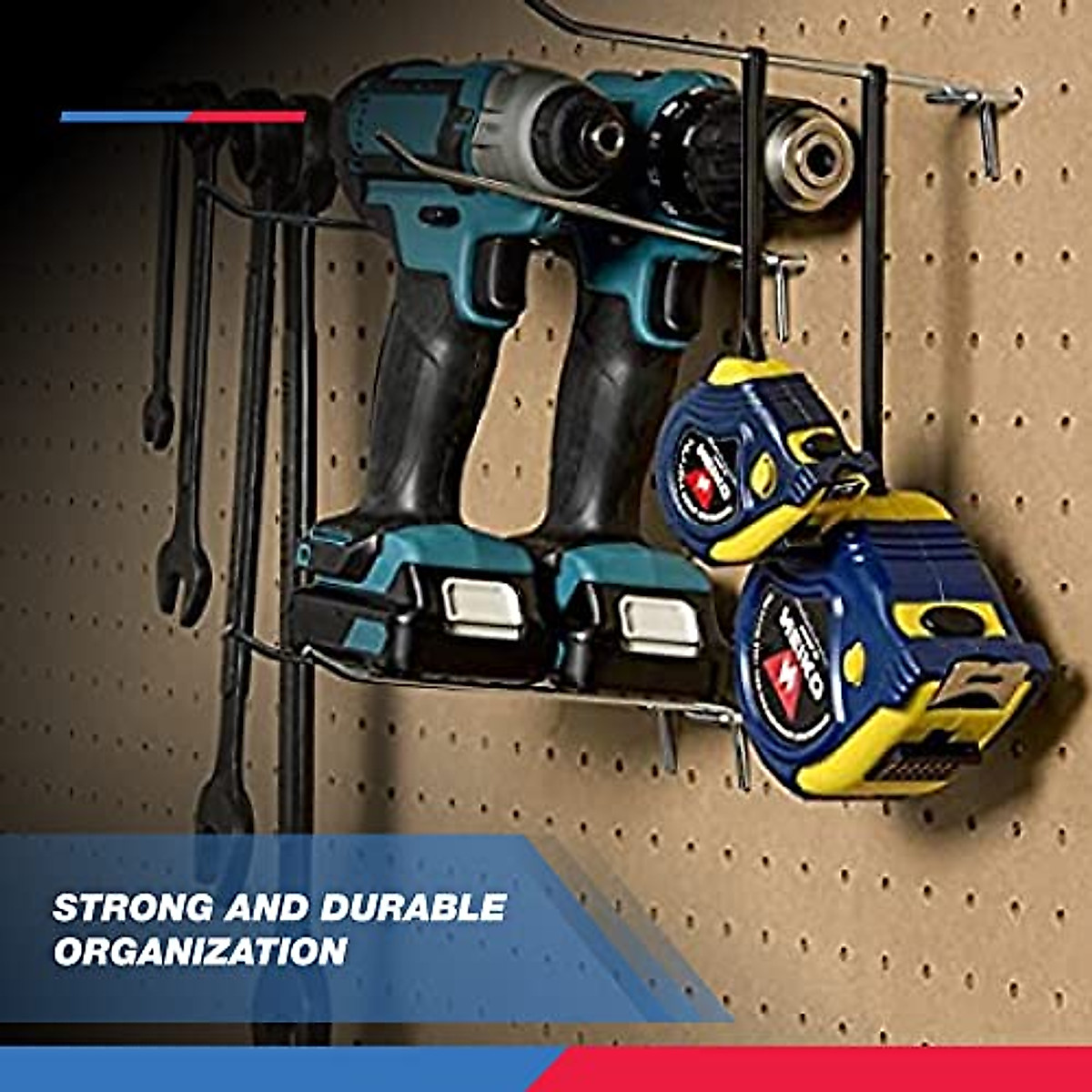 Neiko 53102A 6” Pegboard Hook Organizer Kit, 50 Pack, Hanging Hooks Set for Garage Organization, Great for Wall Hanging and Shelving, Tool Storage, Craft Organizing