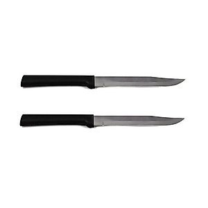 Rada Cutlery Utility Steak Knife with Black Stainless Steel Handle Pack of 2
