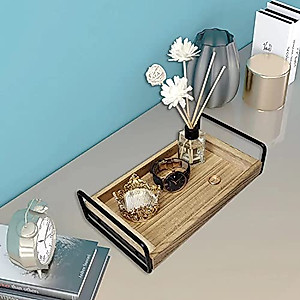 Bathroom Vanity Tray,Dorhors Bathroom Counter Tray Wooden Decorative Tray with Handles for Bathroom,Kitchen,Vanity
