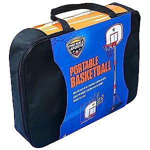 Maccabi Pro Ball Portable Electronic Scoreboard Basketball Hoop for Kids, Adjustable Height Design up to 65”