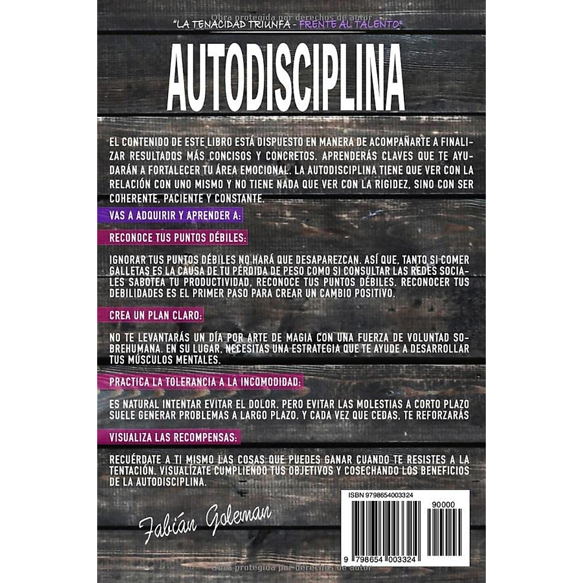 Autodisciplina: Descubre el Poder de la disciplina, para Cambiar de hábitos con La ciencia de la autodisciplina, aumentando la productividad, fuerza ... (Actitud de acero) (Spanish Edition)